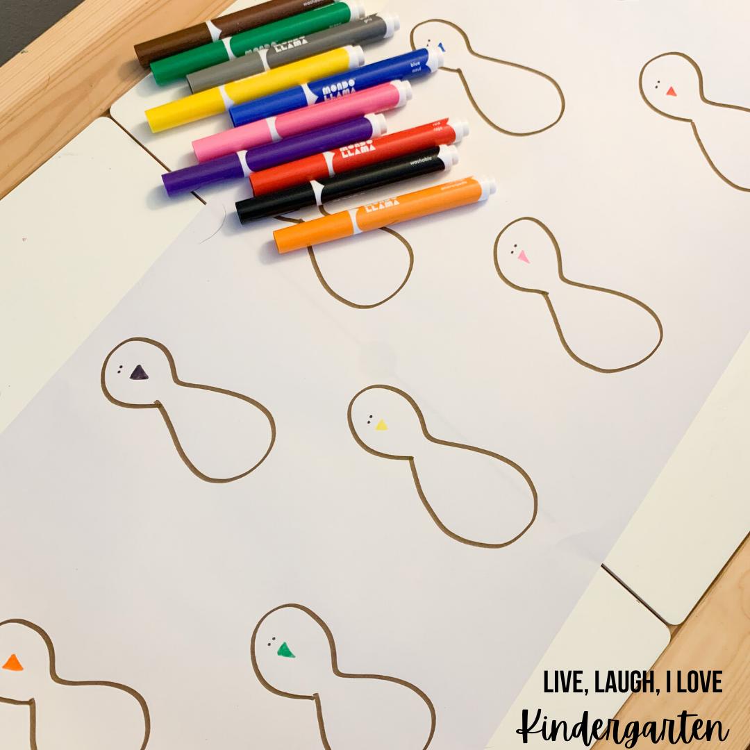 This turkey preschool activity is so easy to do! First, I drew turkey ...