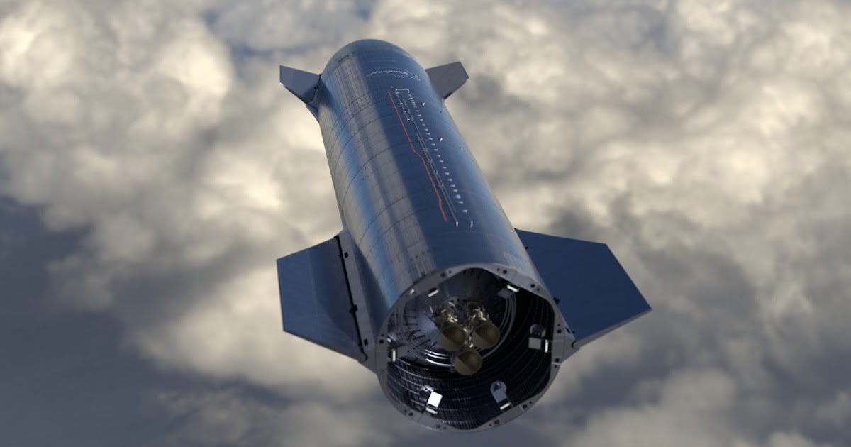 SpaceX Starship SN8 belly flop maneuver by Bart Caldwell | human Mars