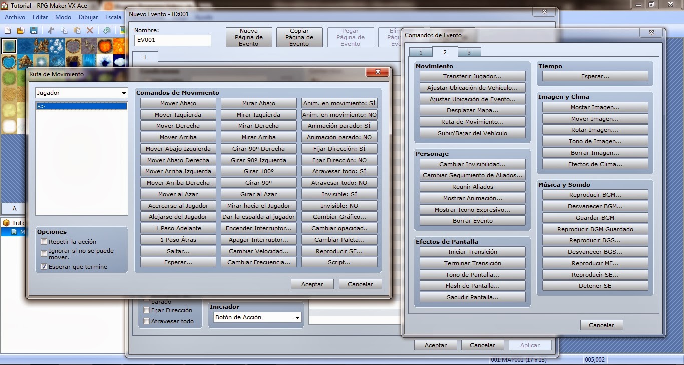 Tutorial RPG Maker VX Ace: Movimiento: Programa Videojuegos