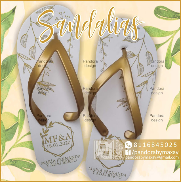 Chanclas personalizadas para boda | Pandora Design-Portafolio