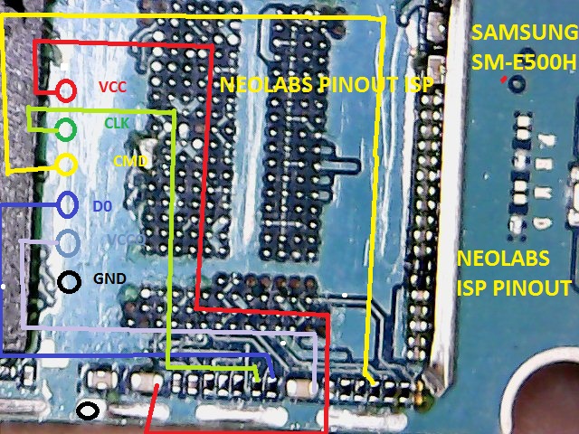 Pinout Isp Samsung E5 SM-E500H / NEOLAB'S