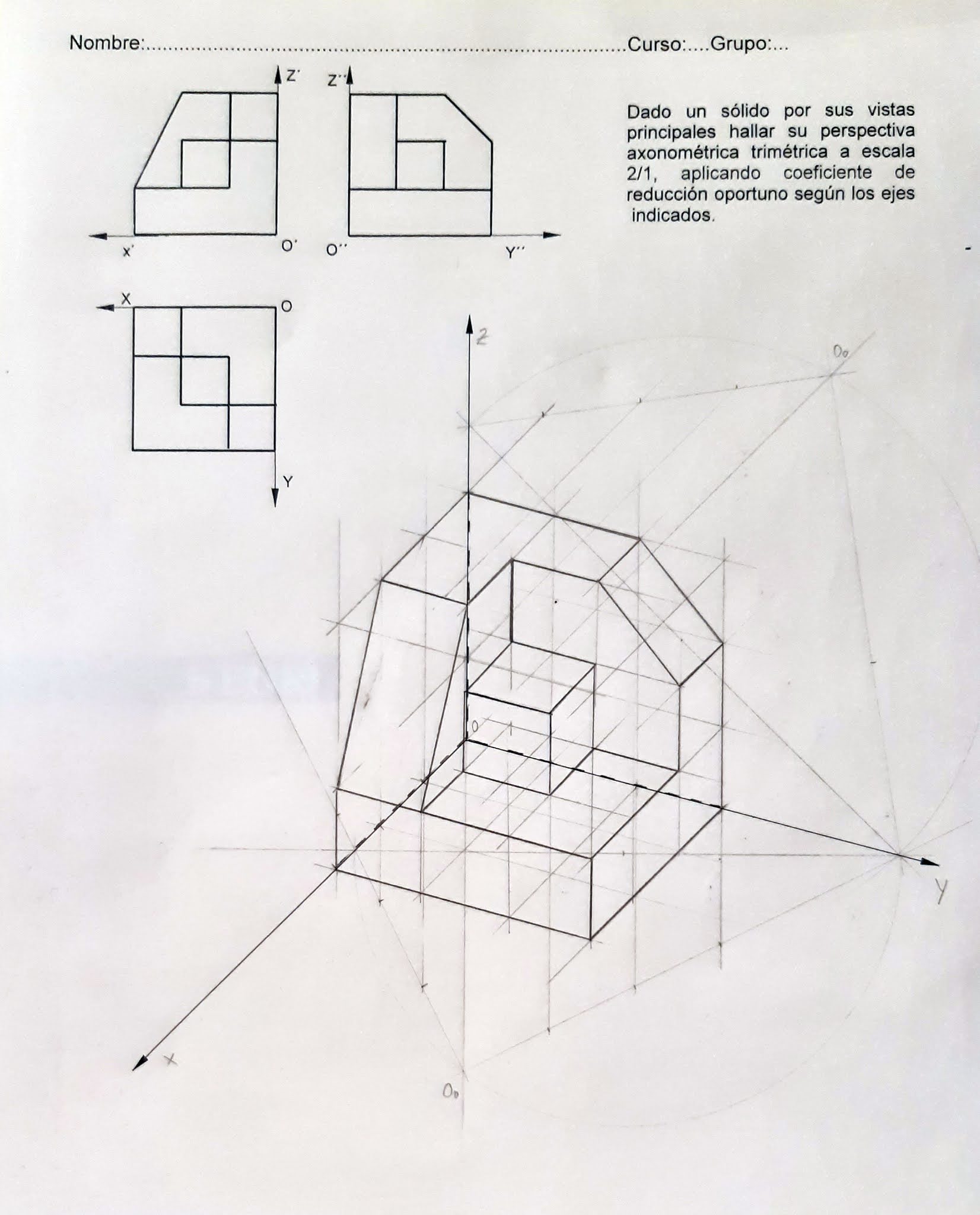 EL DOMINIO DEL DIBUJO: Ejercicios de perspectiva axonométrica ...