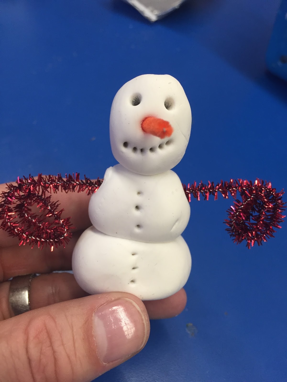 Mr.Hay's Art class: Clay Snowman Sculptures