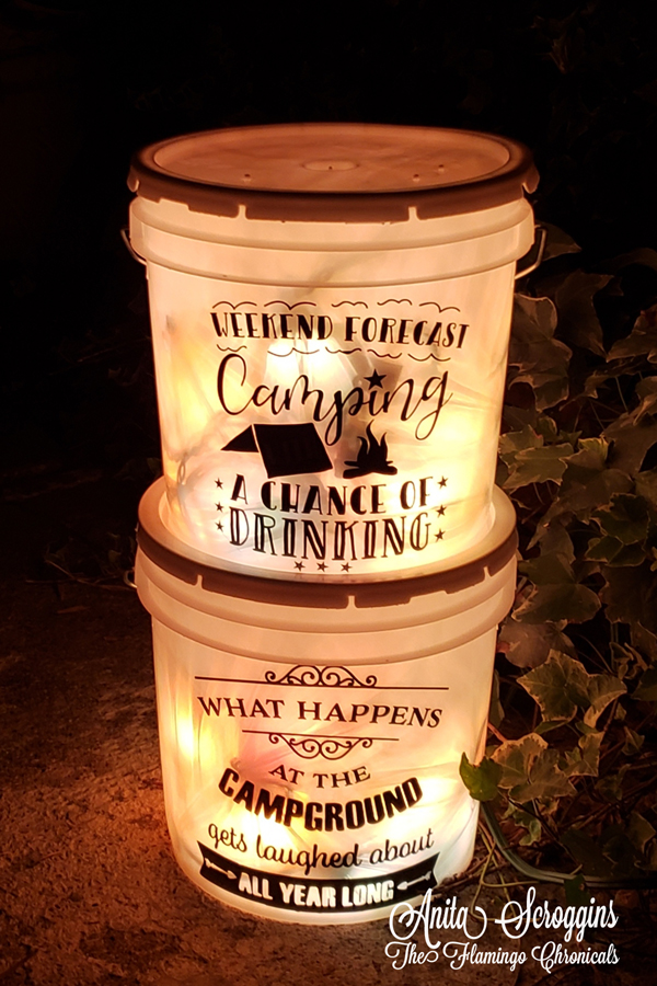 Light Up Camp Buckets | The Flamingo Chronicals: Light Up Camp Buckets