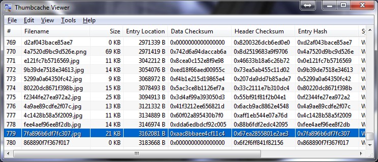 ESCForensics: Analyzing Thumbcache