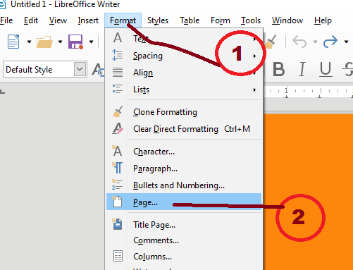 How to set a background image in LibreOffice Writer - w3ajay
