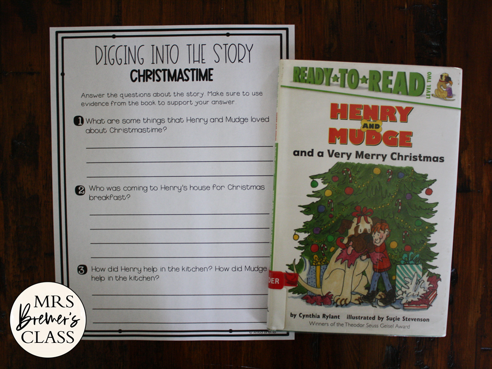 Henry and Mudge and a Very Merry Christmas | Book Activities | Mrs ...