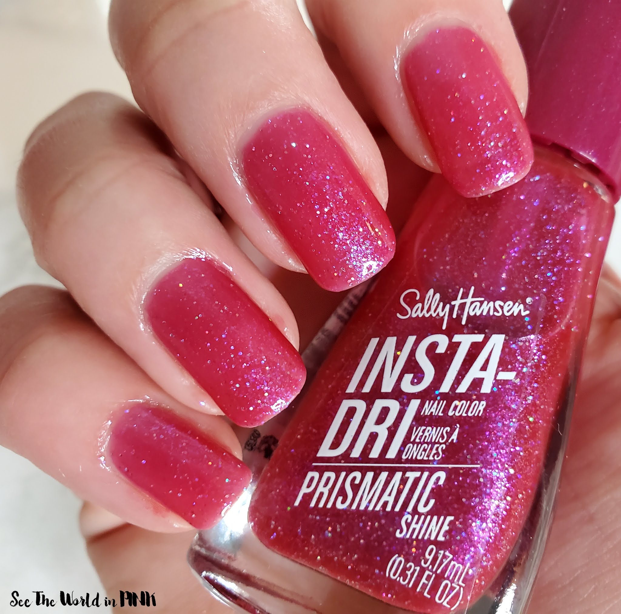 Manicure Monday - Sally Hansen Insta-Dri Prismatic Shine polish in Pink ...