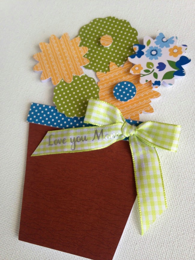 Mother's Day Flower Pot Slide Out Card (Free Studio Cut File ...