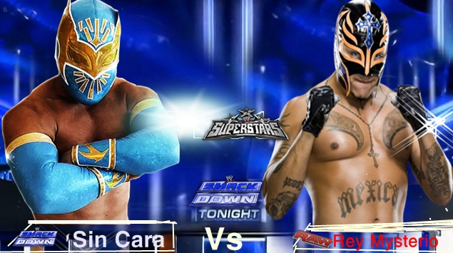 wwe superstars 2013: Sin Cara Vs Rey Mysterio
