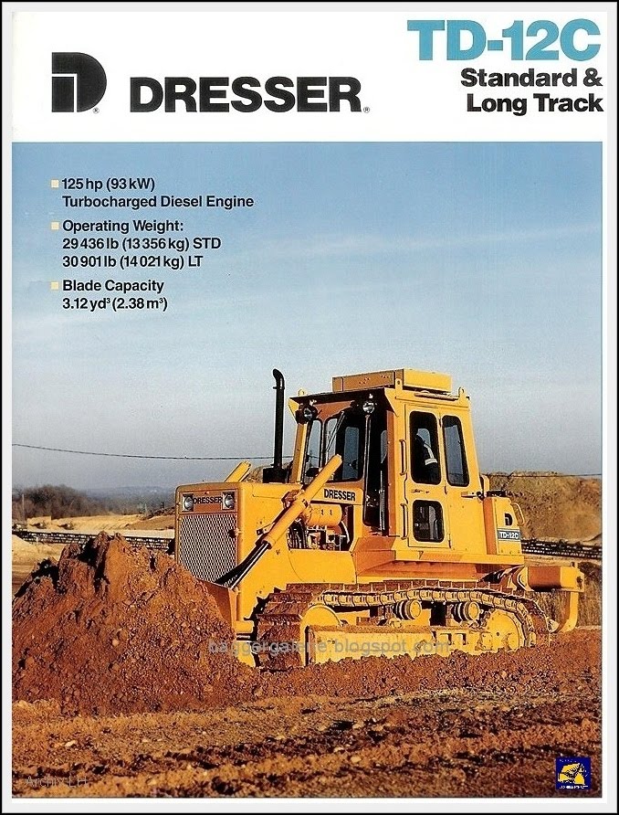 Baumaschinen Prospekte: Dresser TD-12C Bulldozer Planierraupe Prospekt