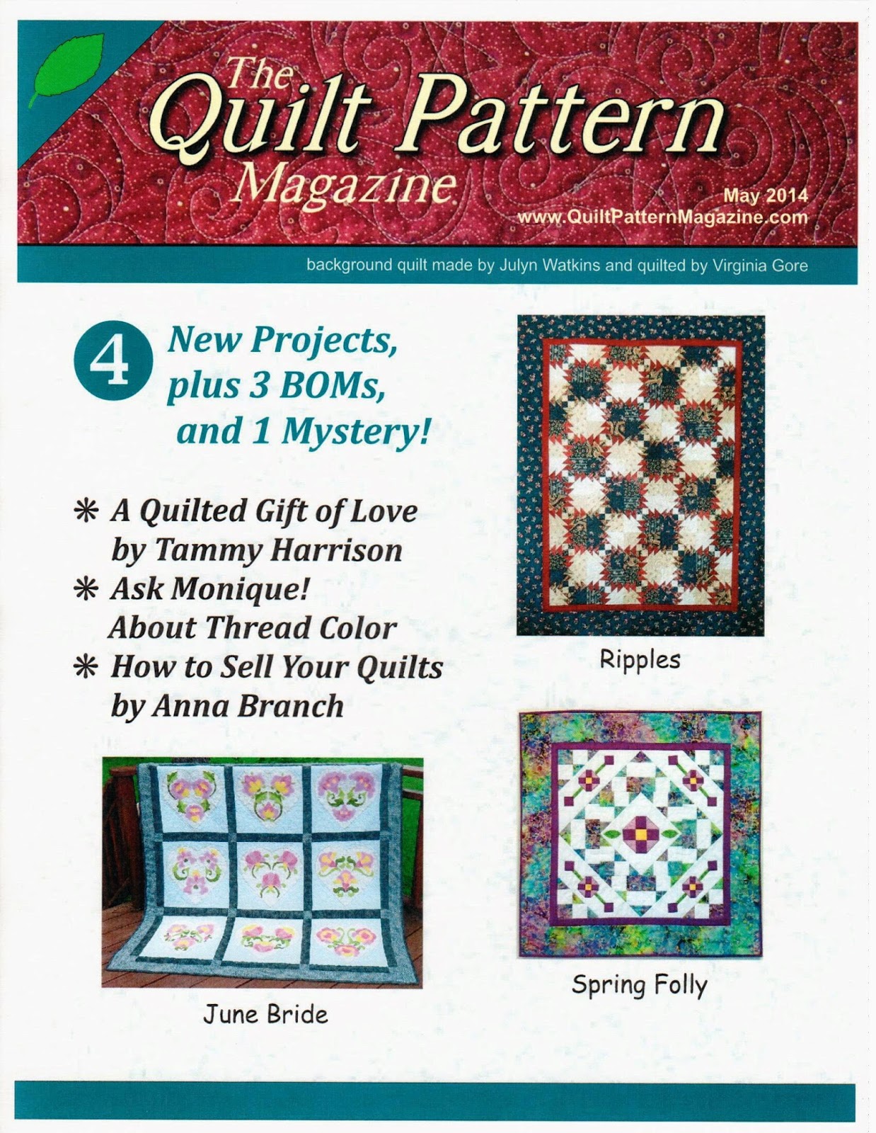 Quilter's fun: New Design Makes Front Cover