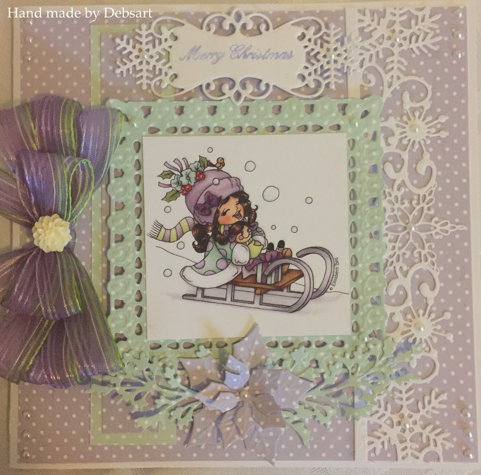 Debs Cards: Little miss snowflake