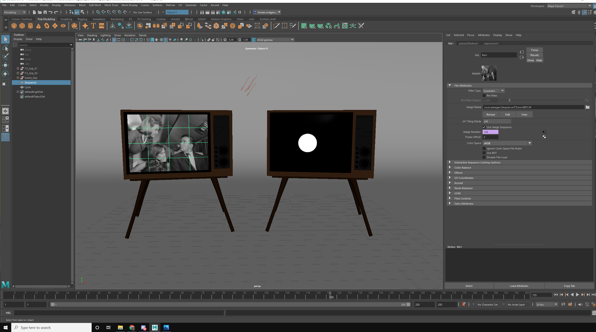 Maya Texturing Class : Image Sequence