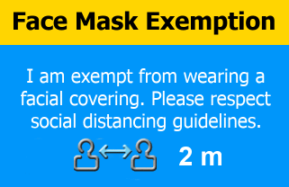 UK Retailer Showcase: Face Mask Exempt Badge UK