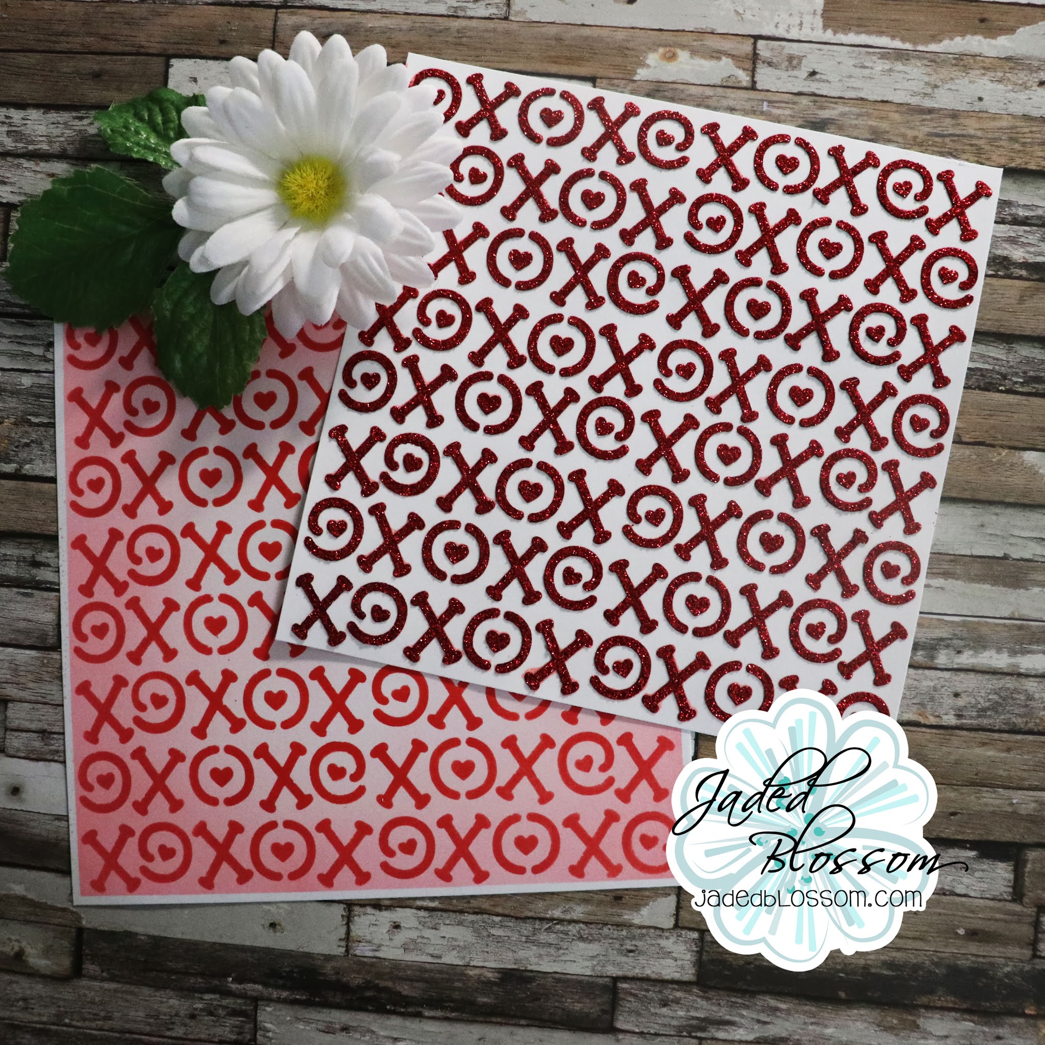 Jaded Blossom: Xoxo and Buffalo plaid Stencils!!!