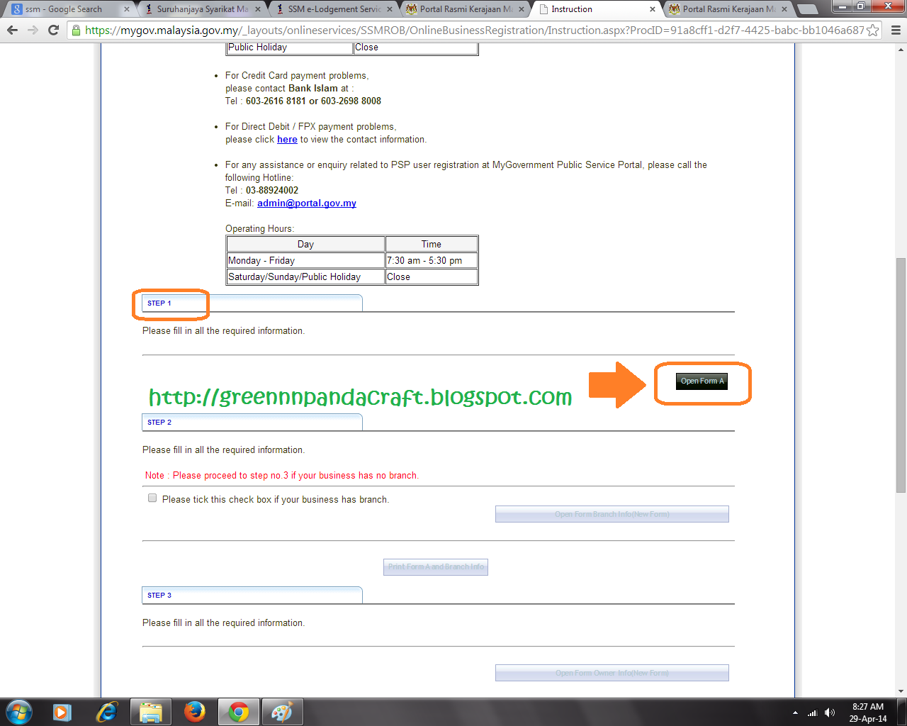 Greennnpanda Craft: [Tutorial] SSM Business Online Registration ...