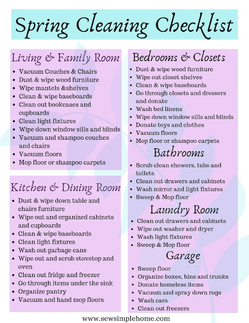 How to Spring Clean + Free Printable Checklist | Sew Simple Home