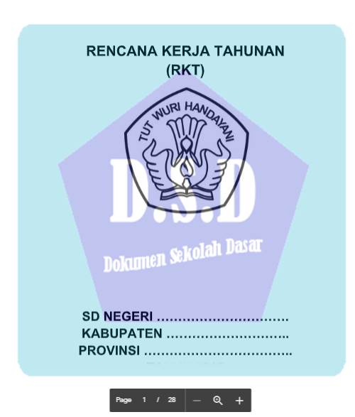 Contoh Rencana Kerja Tahunan Sekolah (untuk SD) - Dokumen Sekolah Dasar