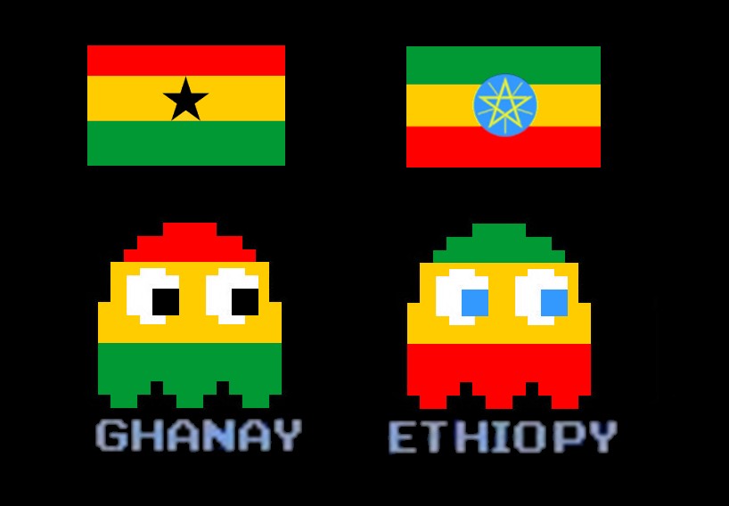 The Voice of Vexillology, Flags & Heraldry: Pac-Man Ghosts for Ghana ...