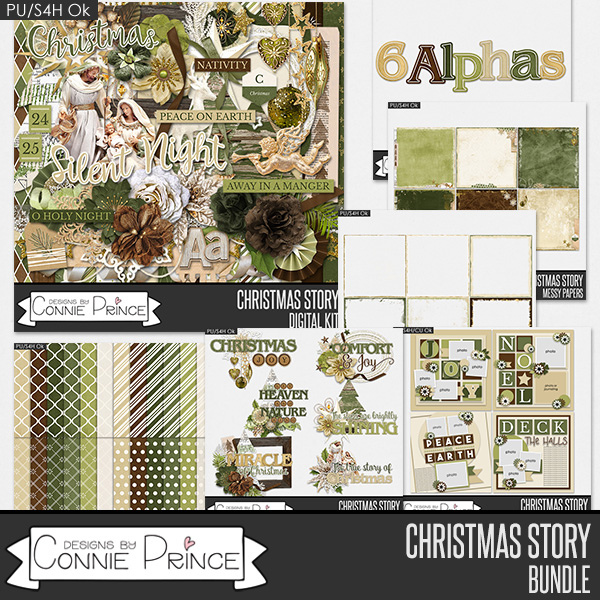 Connie Prince Digital Scrapbooking News: {NEW} Christmas Story Bundle ...