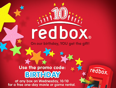 FREE IS MY LIFE: FREE Movie or Game Rental at Redbox on 10/10 with ...