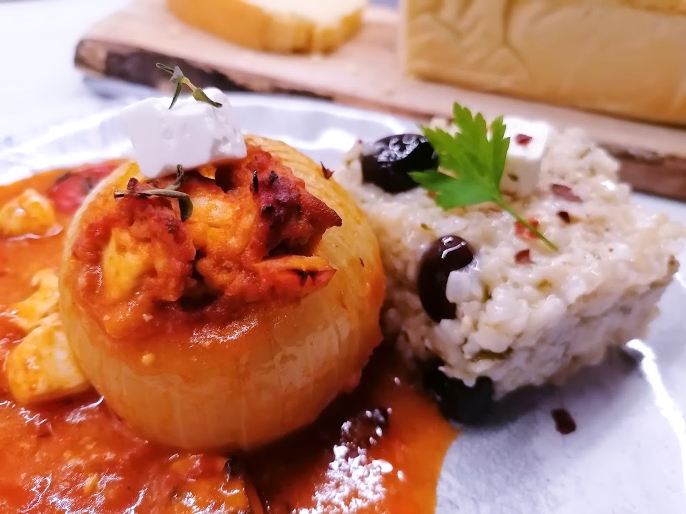 Cebollas rellenas de carne