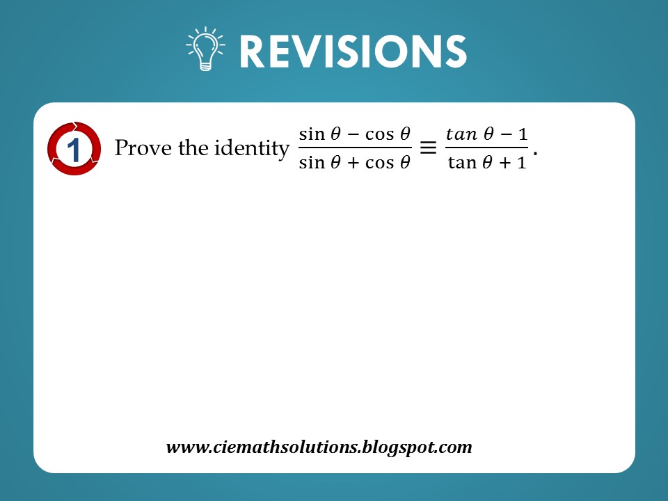 Cambridge AS Level Mathematics 9709 (Pure Mathematics 1) Revision ...
