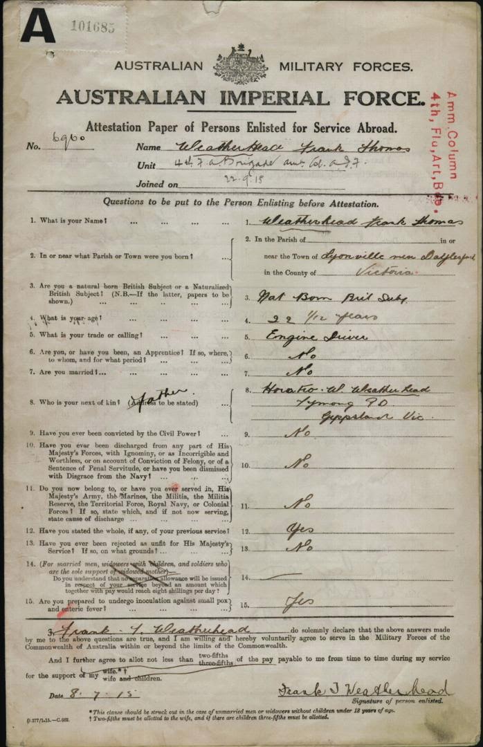 Casey Cardinia Commemorates: Our War Years: Researching World War One ...