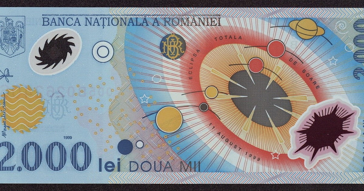 Romania 2000 Lei banknote 1999 Solar eclipse|World Banknotes & Coins ...