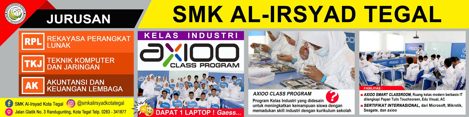 Contoh Desain Spanduk Keren PPDB SMK (Free Download) - YAZHMEDIA