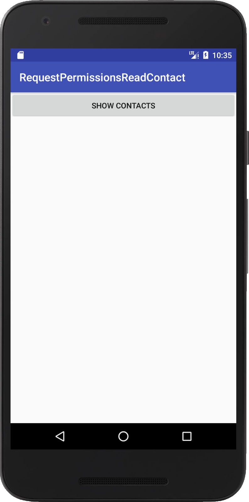 Android Request Contact Permission Example Android App