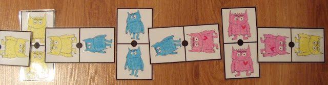 Plastificando ilusiones: Juegos "El monstruo de colores"
