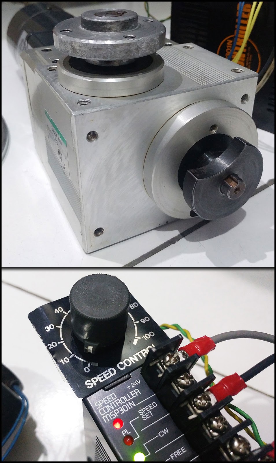 2nd MACHINE: Index gear AC magnetic speed control motor set 3RK15RGN-AM ...