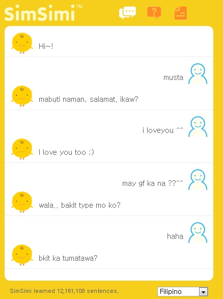 Computer tutorials and others: Simsimi Chat Robot
