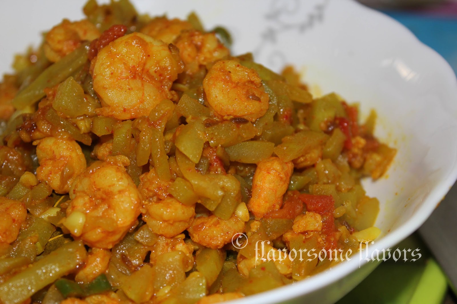 Flavorsome Flavors: Lau Chingri - Bottle Gourd with Prawns