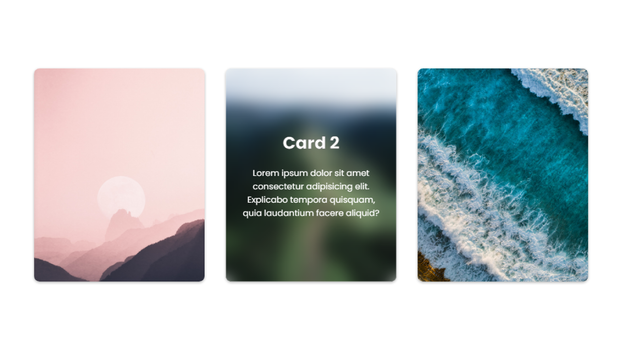 Responsive Glass Morphism Card Design Using Only HTML & CSS | Glass ...