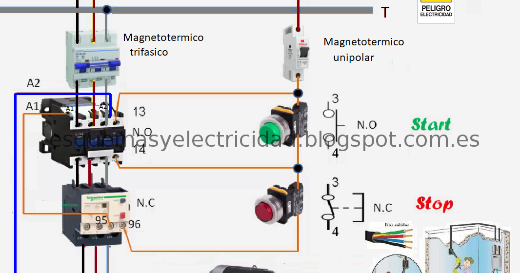 Esquemas eléctricos: start stop esquema electrico