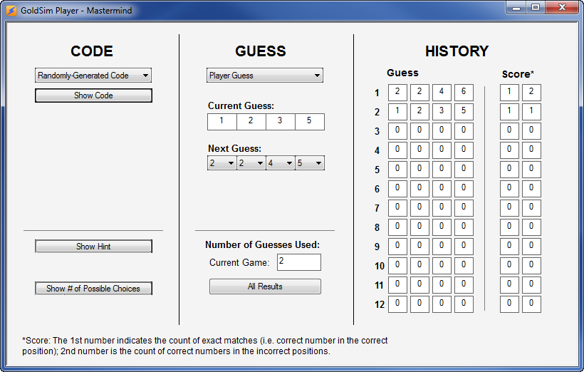 GoldSim Blog: Playing Mastermind with GoldSim