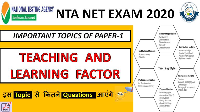 Teaching and Learning factor || Teaching Aptitude || PAPER-1 || NTA NET ...