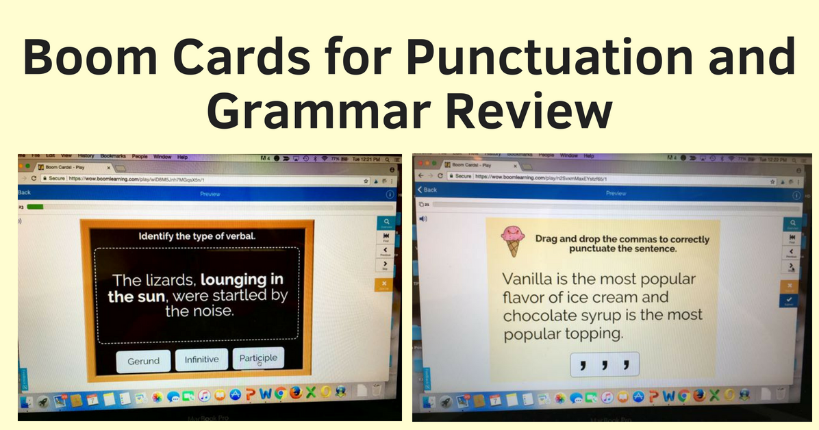 Composition Classroom: Boom Cards for Punctuation and Grammar Review