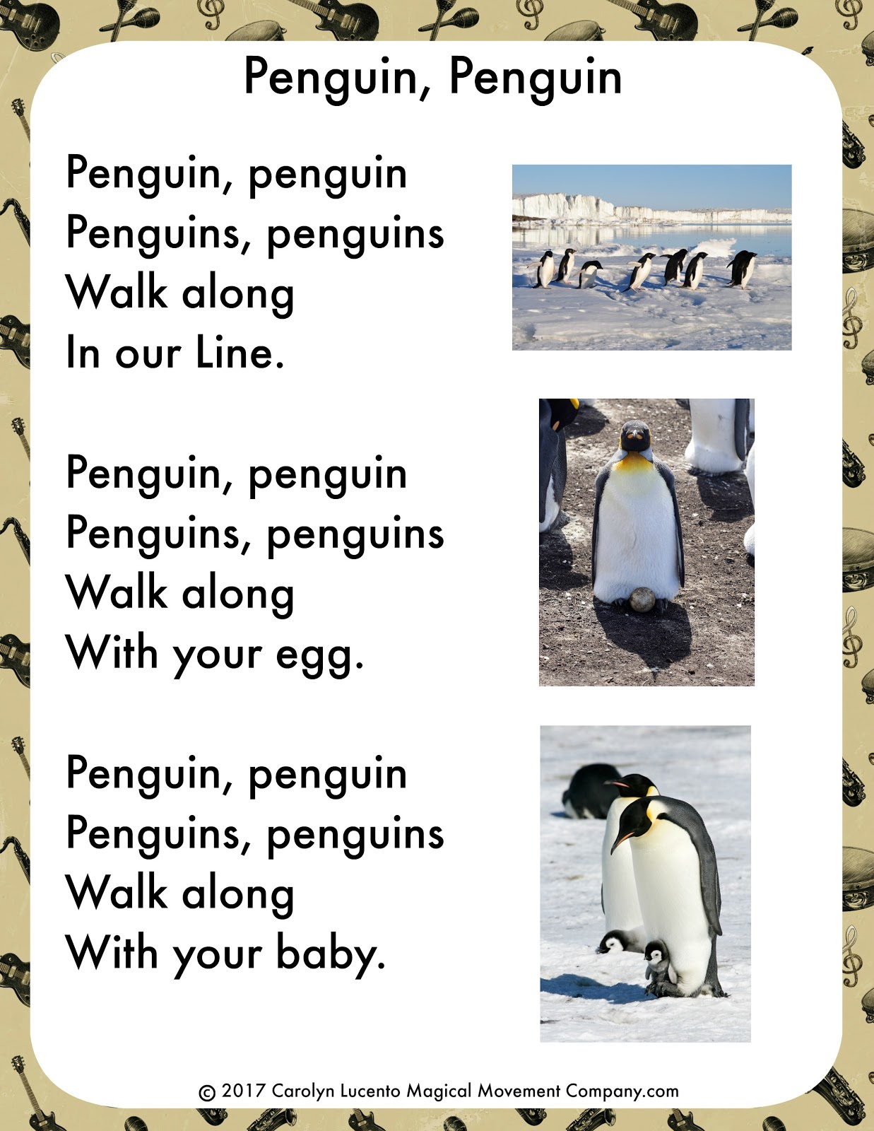 Musically Montessori: Let's All Sing the "Penguin, Penguin Song ...