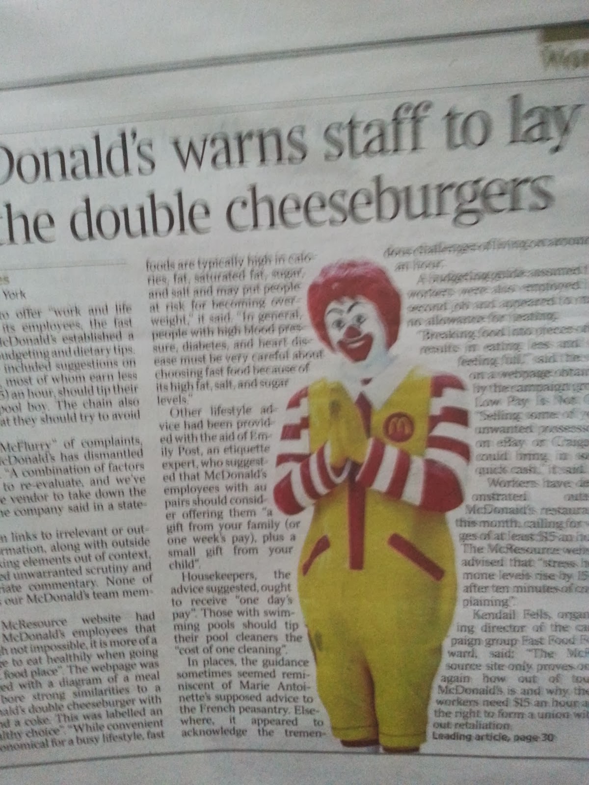 Guernsey Author Marilyn Chapman: FAST FOOD MAKES YOU FAT, SAY McDONALD ... Guernsey Author Marilyn Chapman: FAST FOOD MAKES YOU FAT, SAY McDONALD ...