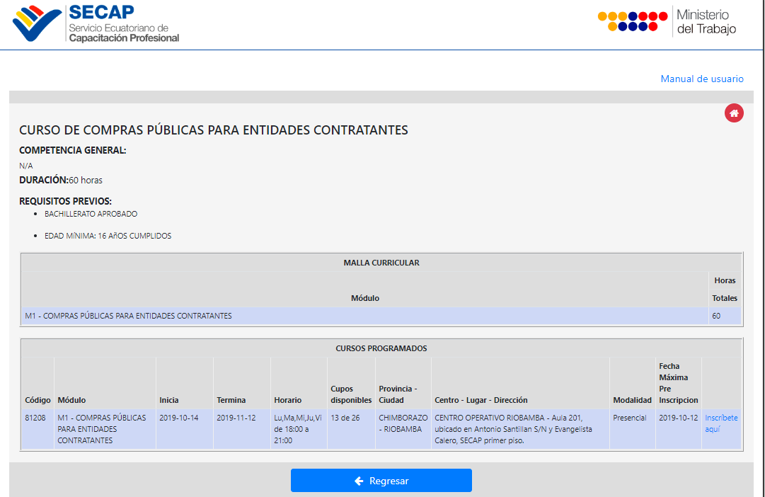 Inscripción en línea Secap explicada en 8 pasos (2020)