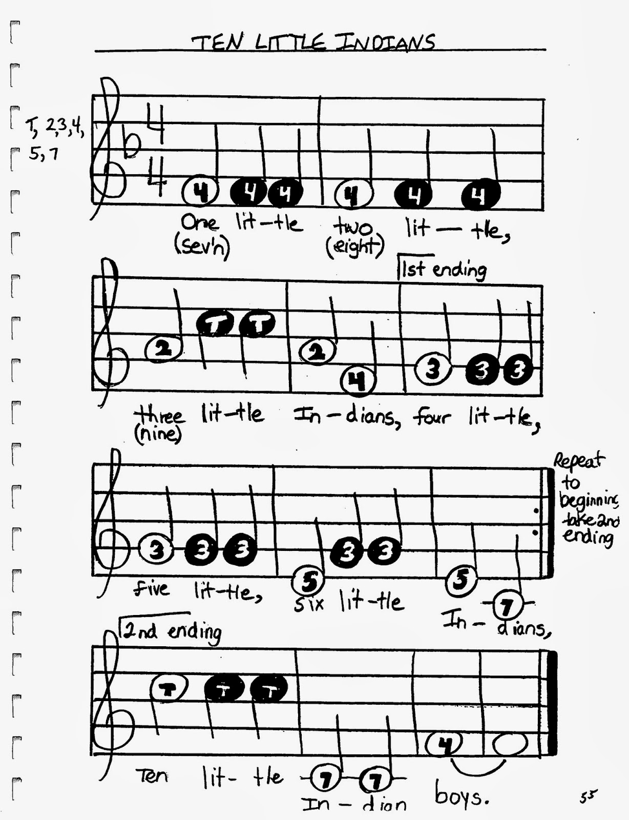 Miss Jacobson's Music: TONETTE SONG BOOK: PAGES 51-61
