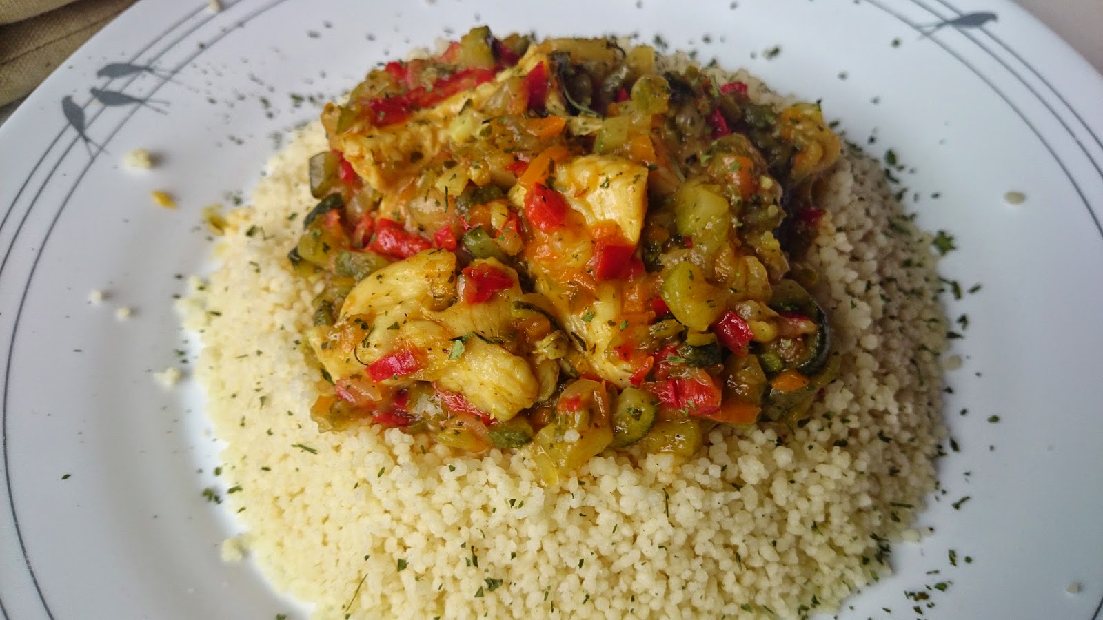 Cuscús con pollo y verduras