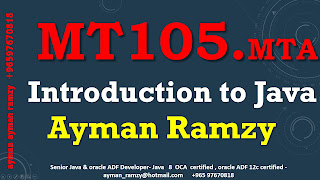 Ayman Ramzy: MT105 intro to Java