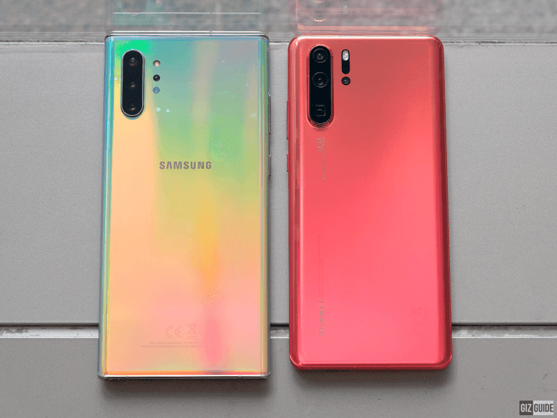 Huawei P30 Pro Amber Sunrise vs Samsung Galaxy Note10+ - Flagship ...