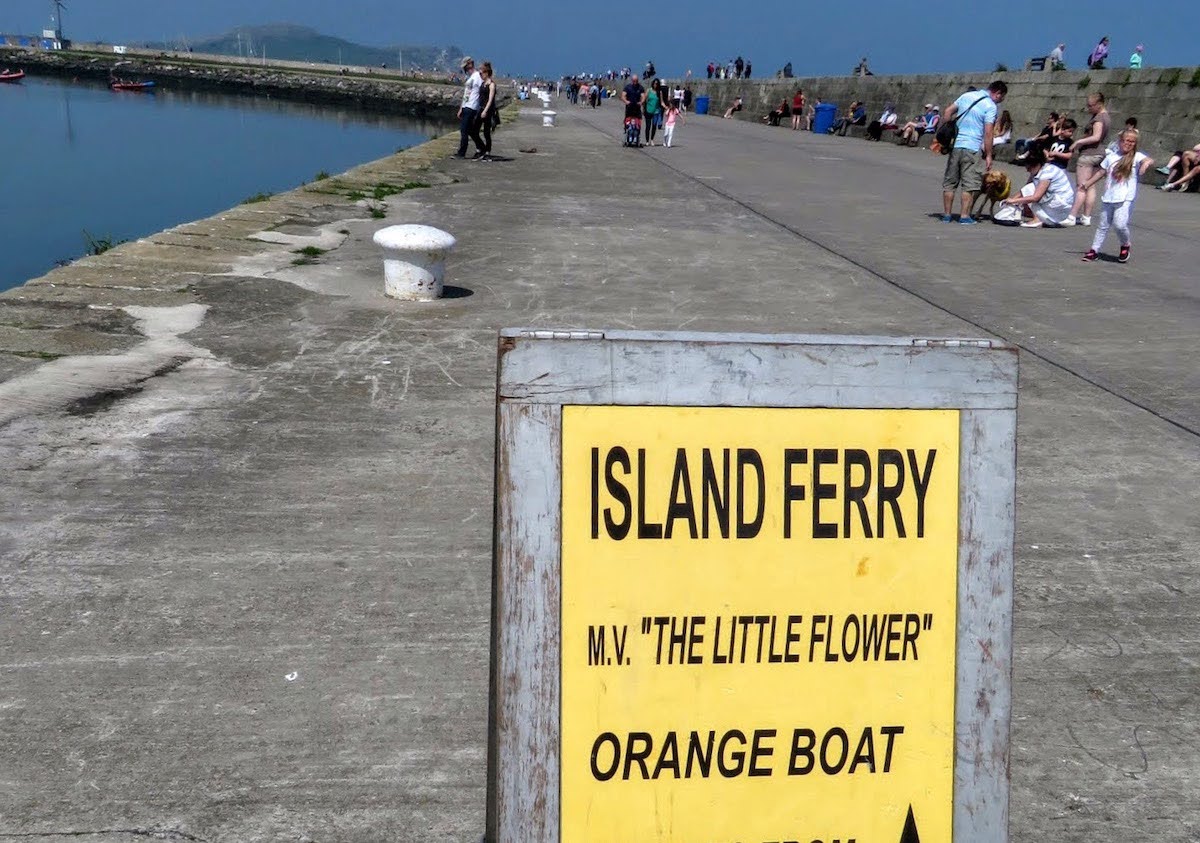 Ireland's Eye Ferries - Island Ferry Sign in Howth Harbor