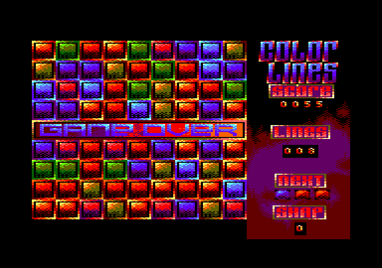 RGCD: Color Lines (Amstrad CPC)